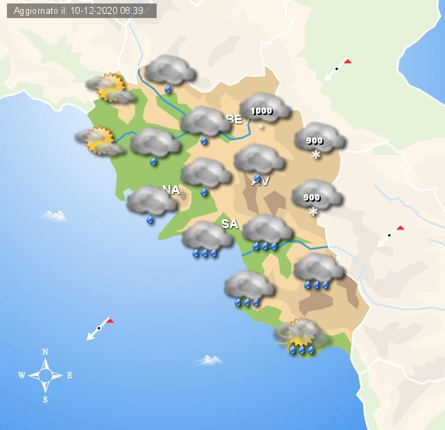 Meteo domani, in Campania piogge e acquazzoni - il Giornale di Salerno .it