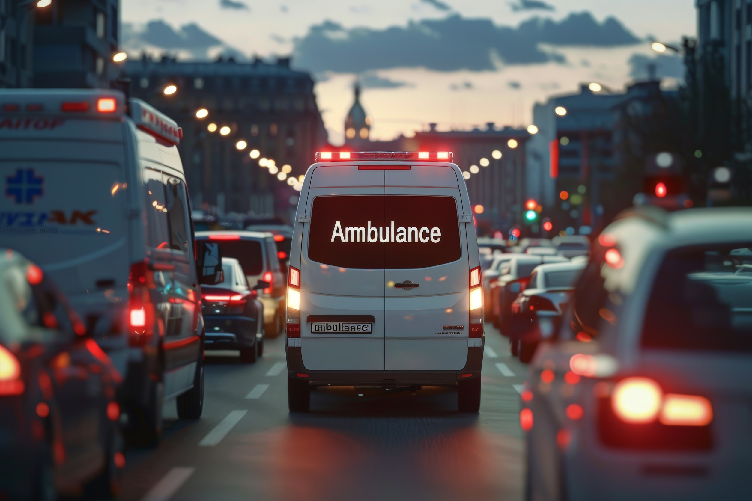 AMBULANZA A SIRENE SPIEGATE E FURBETTO CHE SI METTE "IN SCIA"! MA È UN ...